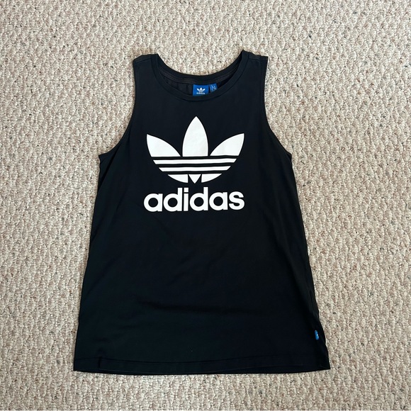 adidas | Tops | Adidas Logo Black Tank Top | Poshmark